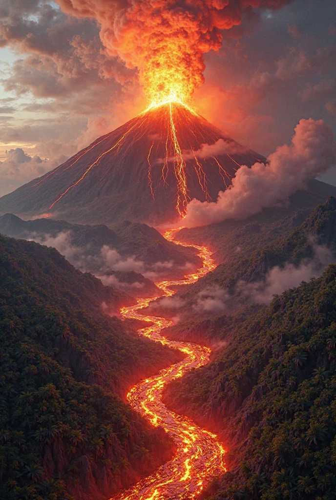 East New Britain Province Volcano and the Lava surrounding the active ...