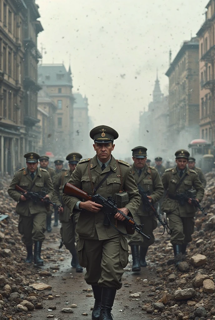 Soviet soldiers captured Berlin - SeaArt AI