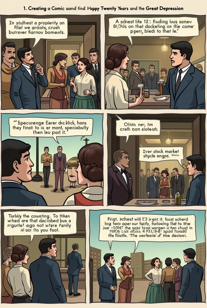 1. Creating a Comic about the Happy Twenties Years and the Great ...