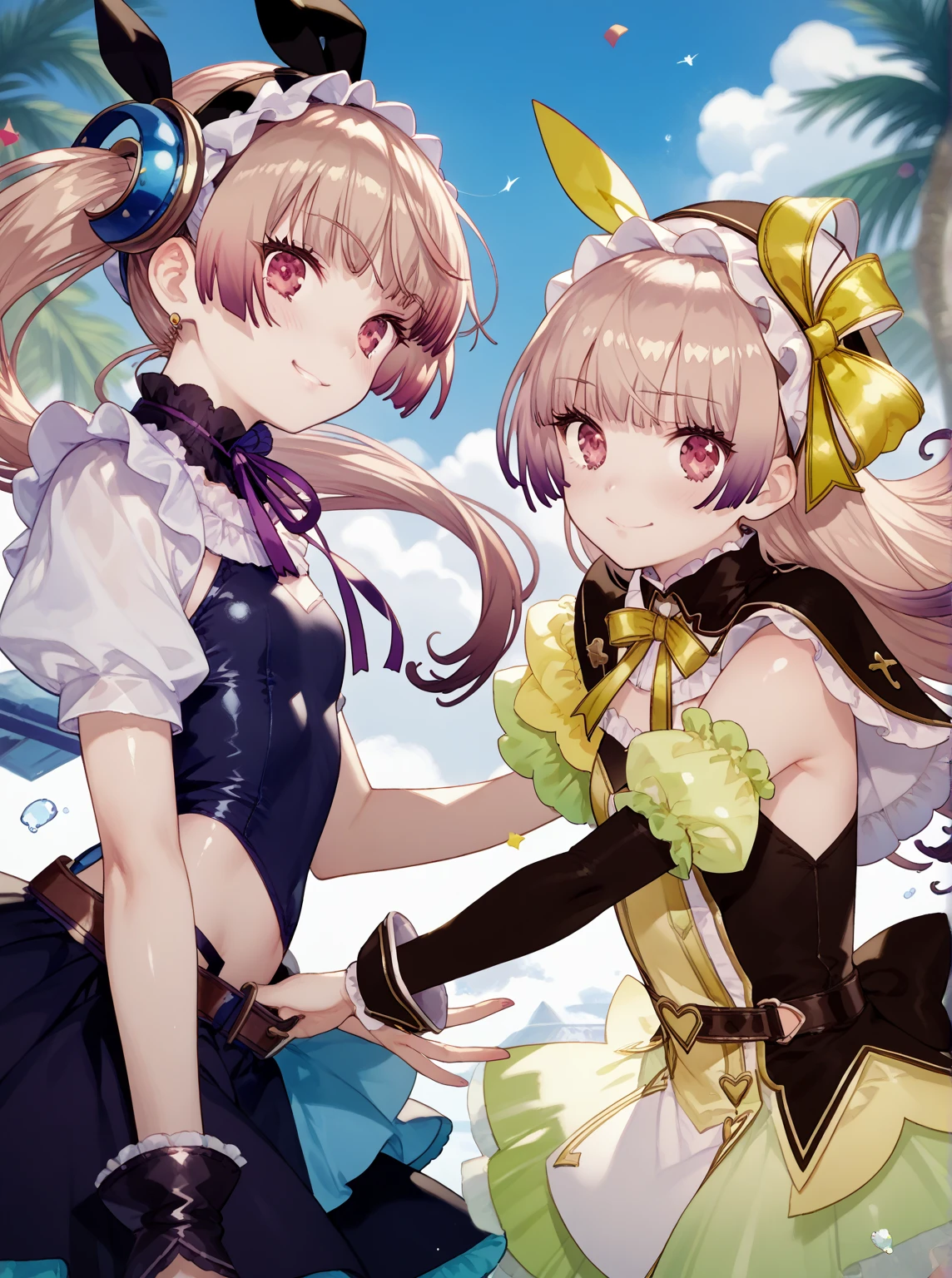 Detailed background, shiny skin,2girls noco, suelle - SeaArt AI