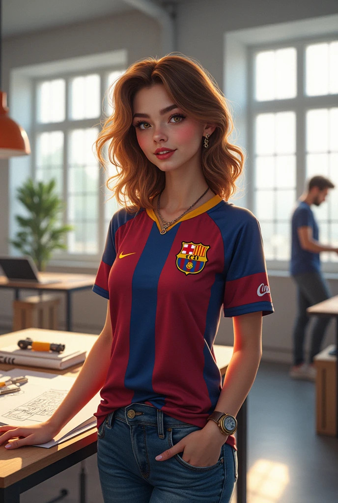 One girl architecture and Barcelona fan in same time work in ...