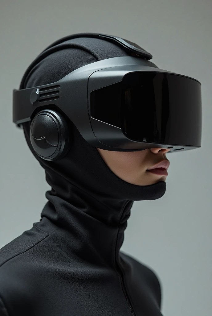 Now create me a futuristic and different black headset - SeaArt AI