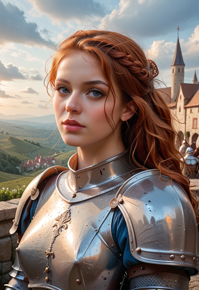 Female knight publicly humiliated, portrait, female knight in medieval ...