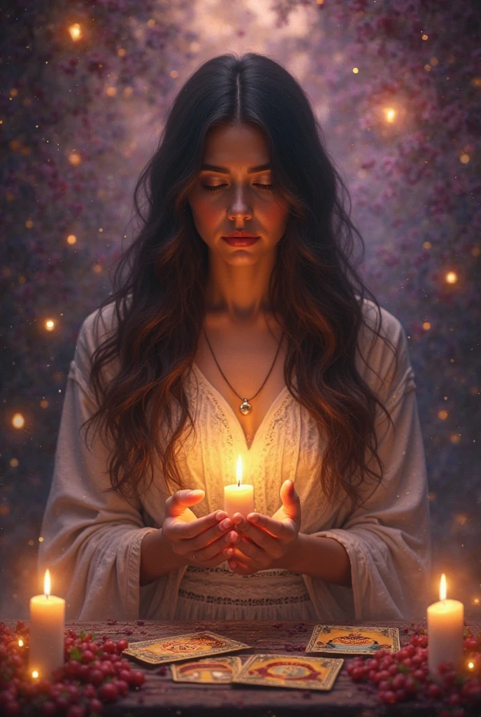 Ultra image realistic of a woman healer with her illuminated aura ...