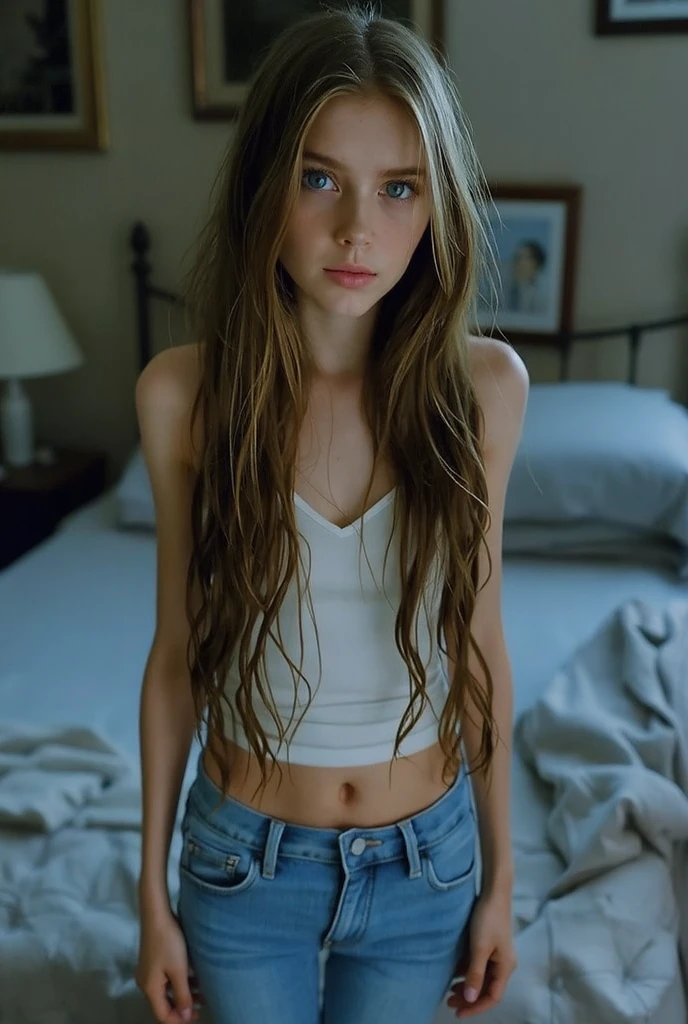 Cinematic picture of 1girl, full body shot, young, adorable, cute ...