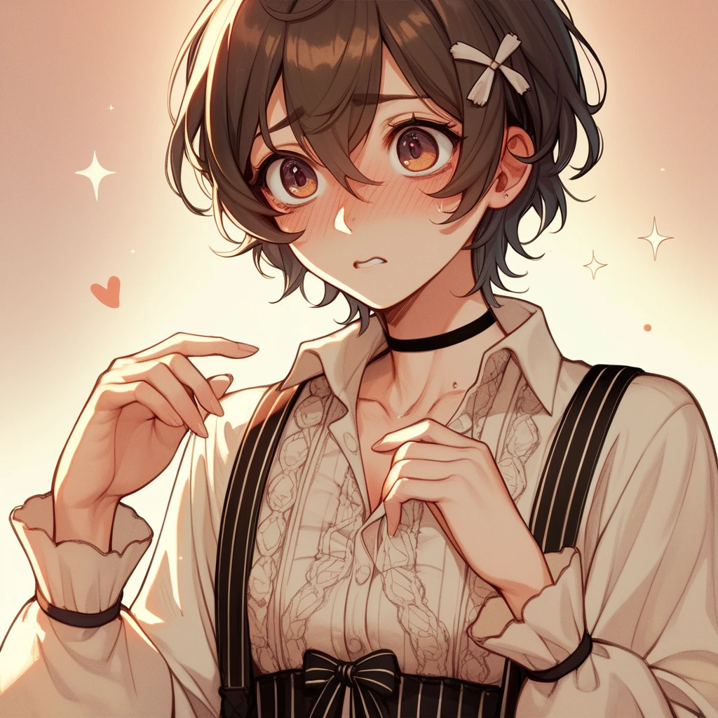 About 152 cm tall、黒寄りの茶髪、woman、Big Breasts、looks embarrassing - SeaArt AI