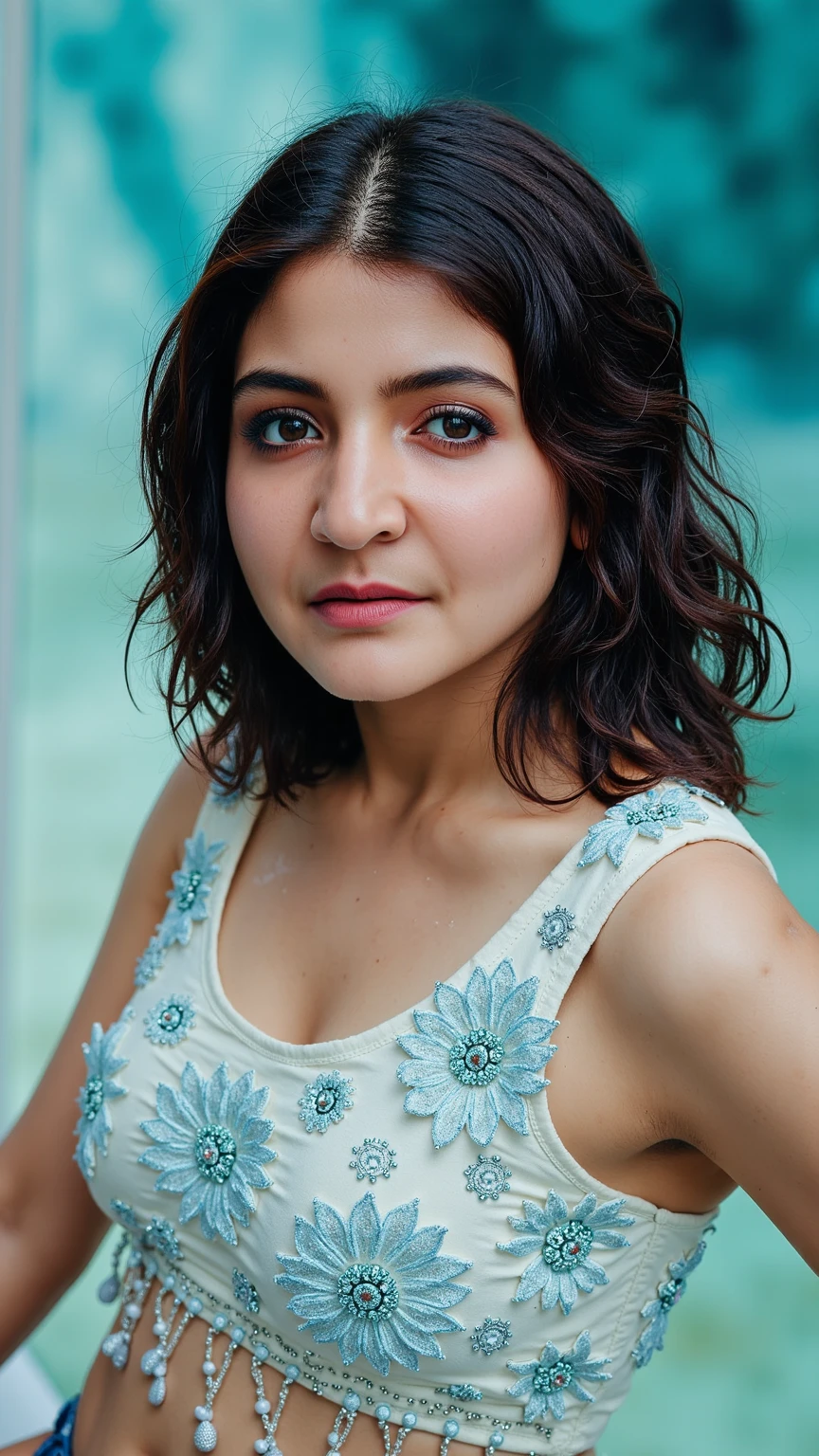 A young woman of South Asian descent, positioned slightly off - SeaArt AI