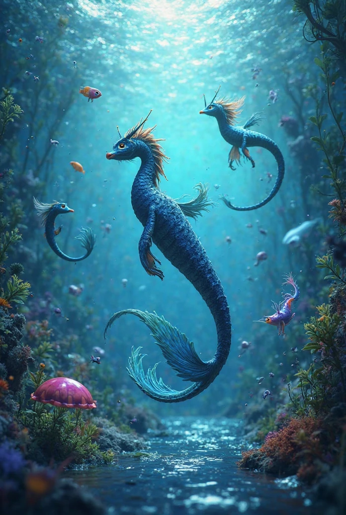 Make a video about sea life there should be magical and bright sea ...