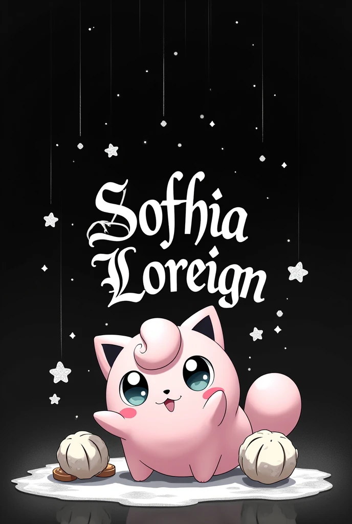 Can you create Sofhia Loreign text and add jigglypuff and dumpling to ...