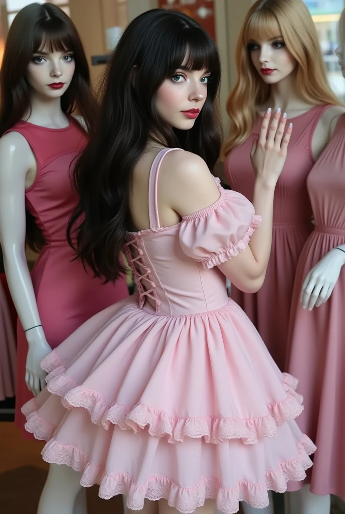 Adrogynous crossdresser, dragqueen makeup,age 18, slim, goth - SeaArt AI