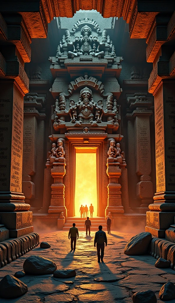 Prompt: "A cursed ancient temple vault deep inside a forgotten temple ...