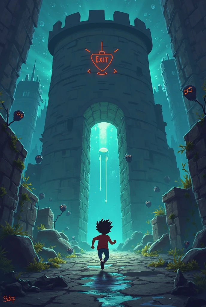 [Scene 3: The Escape] (Jake rushes through obstacles, dodging glitch ...