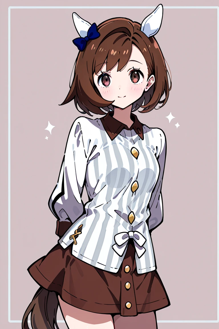 Gloria_pokemon, brown_hair, short_hair, brown_eyes mini-skirt maidUMACC ...