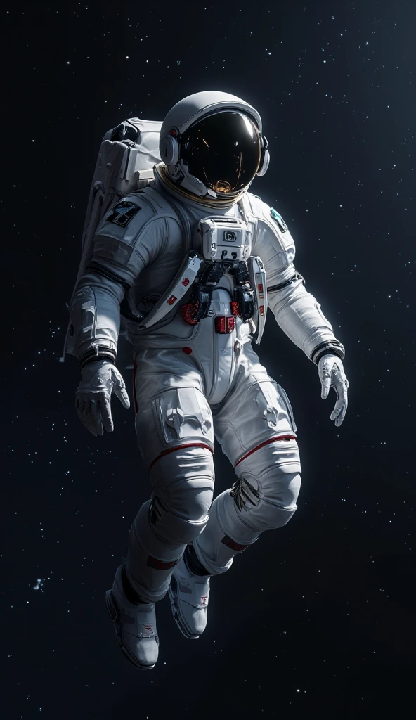 /imagine prompt: A lone astronaut floating in space, gently rotating after a sub - SeaArt AI