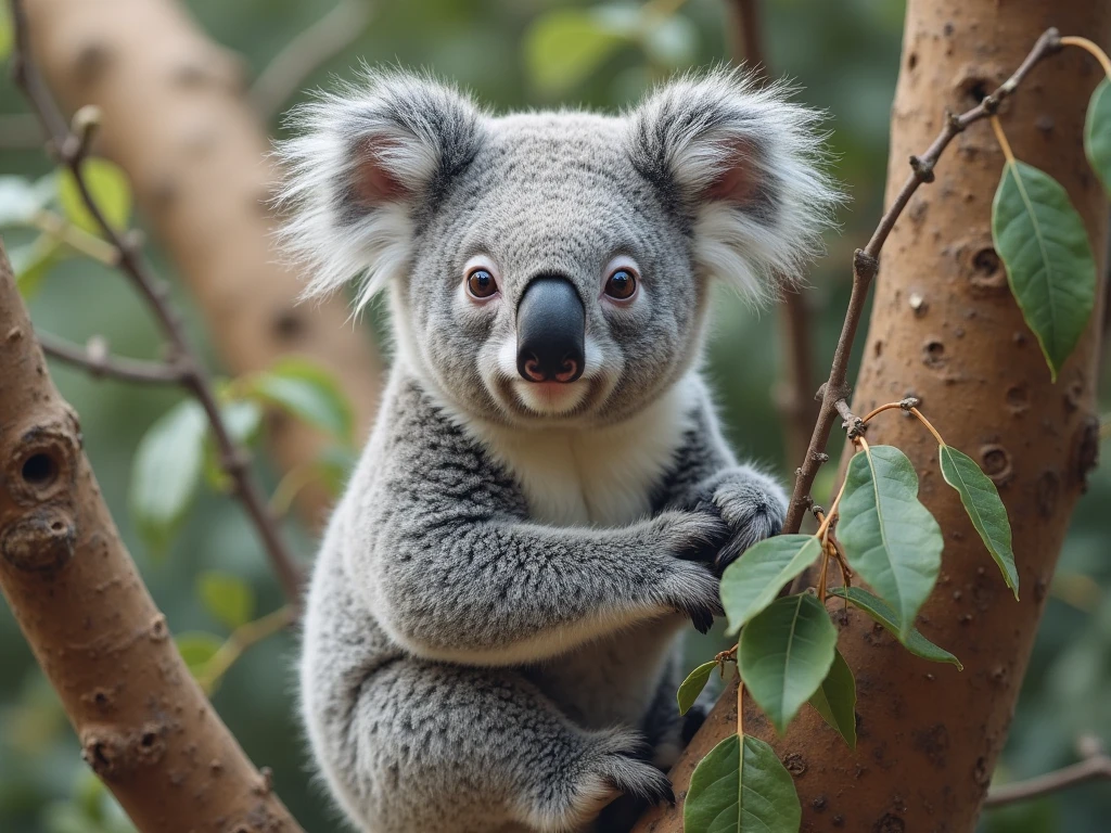 Koala Koala is a cute Australian marsupial, known for its fluffy gray ...
