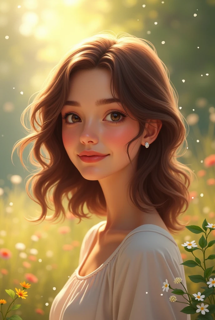 Who is and has normal wavy hair - SeaArt AI