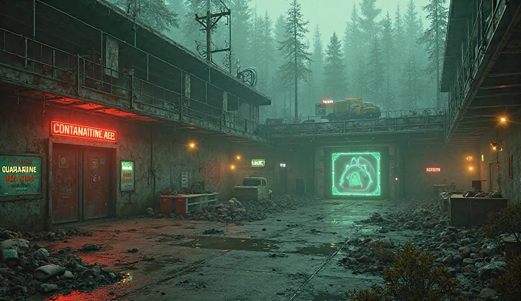 "Crie uma imagem ultra-realista do mapa 'Outbreak' de *Call of Duty ...