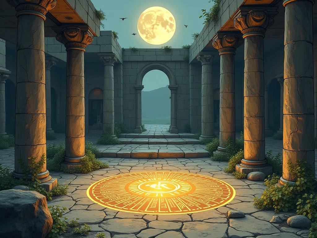 Page 1 :Panel 1 - General View of the Temple Wide-angle perspective ...