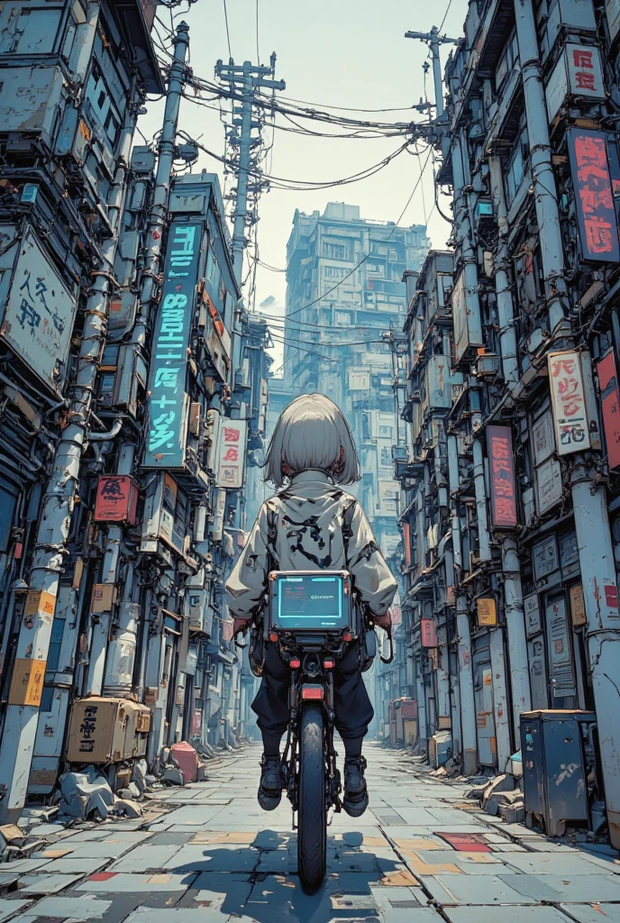 I'm traveling to an authorized city on my bike,top view , Pixel art ...