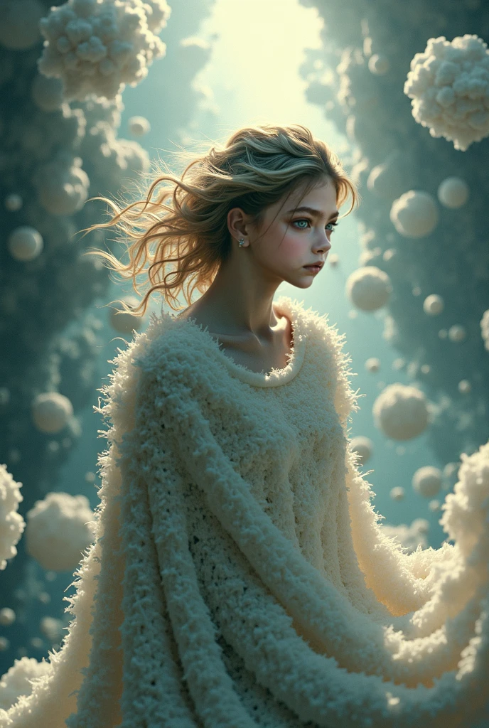 concieve an image that represents suggestion and concept, bleeding into ...