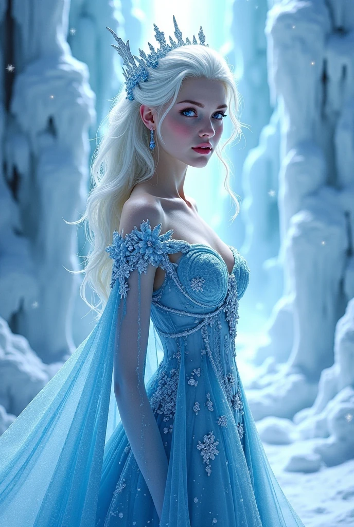 Caroline Poncin as Snow Queen - SeaArt AI