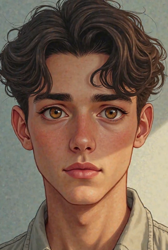 A boy 19 years old with hazel eyes - SeaArt AI
