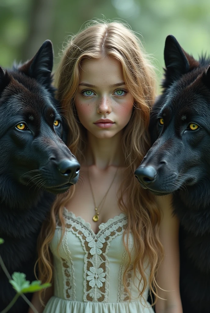 A young woman, With innocent beauty, With blond hair and hazel eyes ...