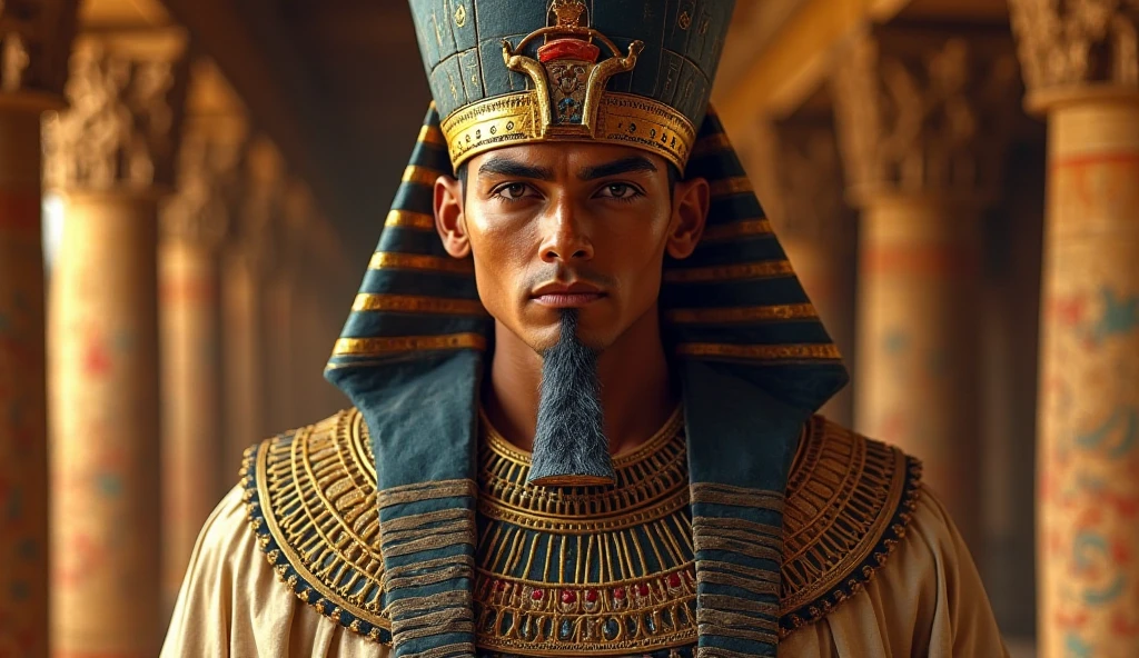 Egyptianpharaohkingfacialfeatures,detailed portrait of egyptian pharaoh ...