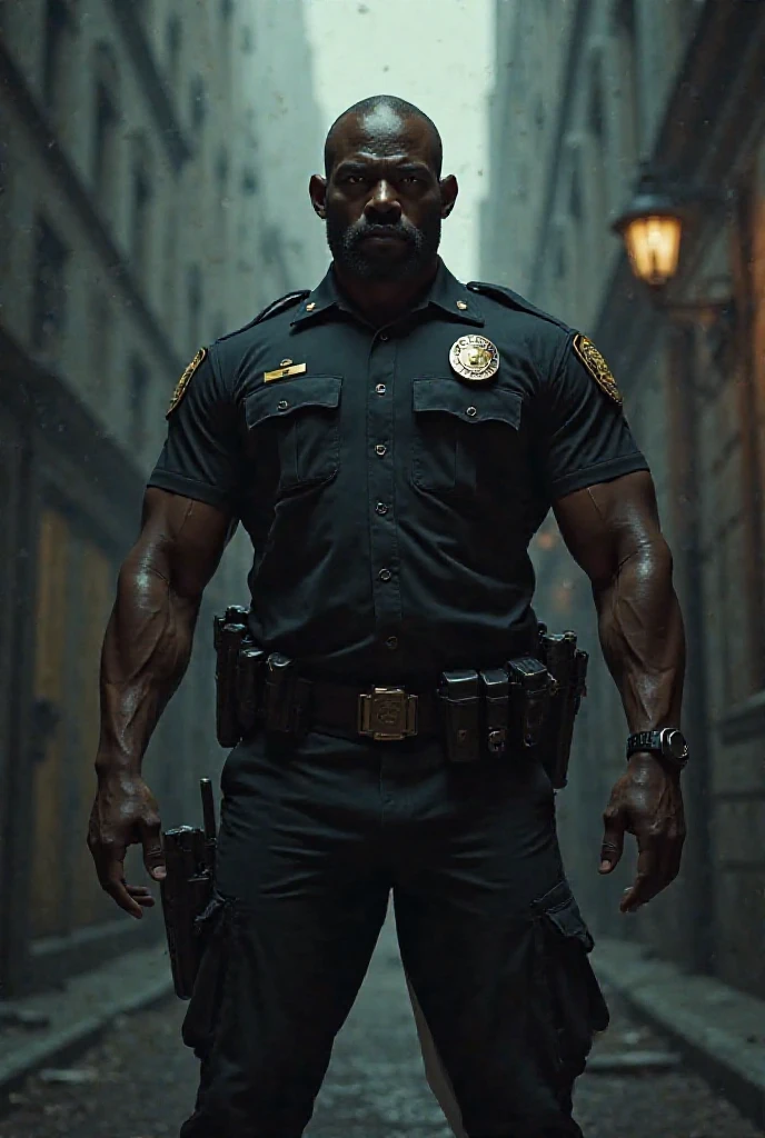 Generate me a buff black cop that’s in the BNWO and has a huge bulge in ...