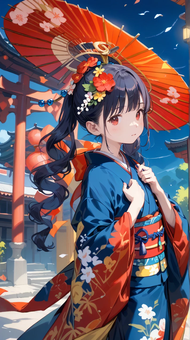 Enma Ai, Let your hair down, Hair is black, bungs, Red Eyes ...