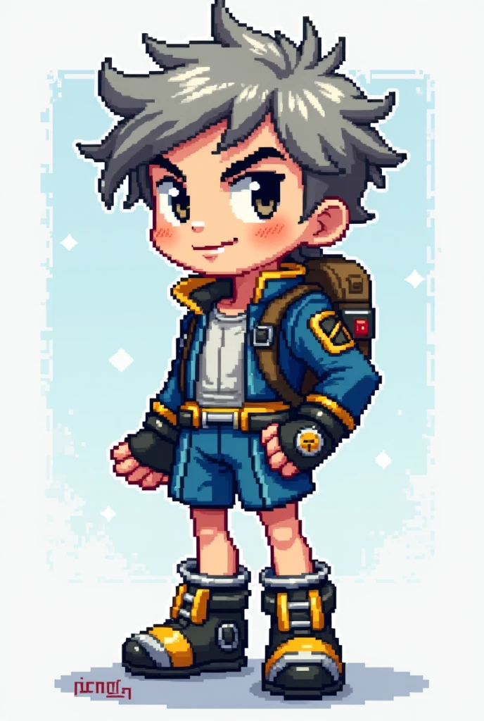Create an original character in pixel art, style following the vibrant ...