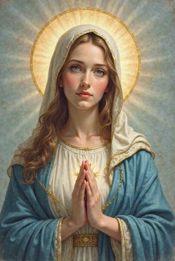 An image of the Mary to wear on a Catholic shirt - SeaArt AI
