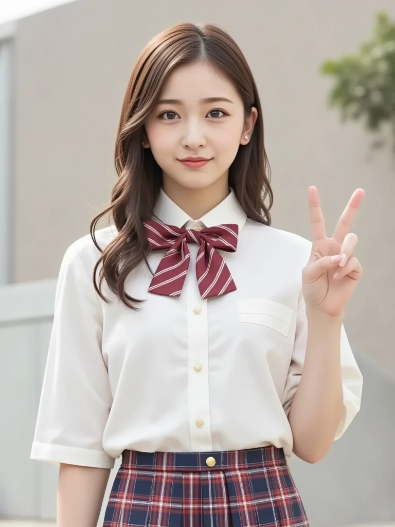 1 GIRL AFTER SEX, gal, high school uniforms (white blouse,Plaid Ribbon ...