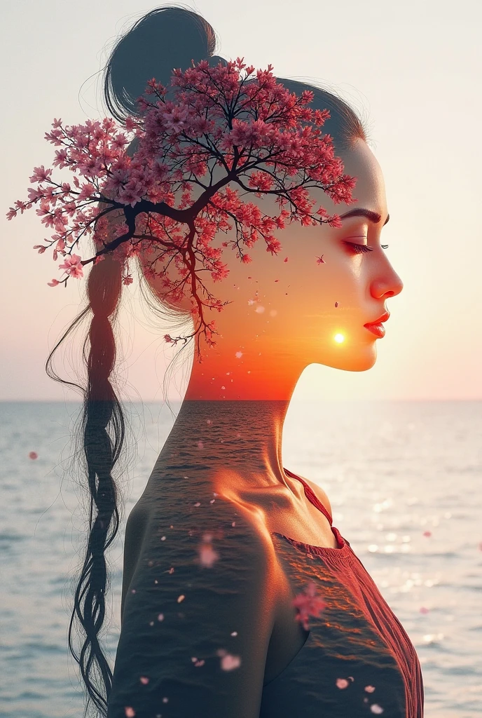 High quality, 8K Ultra HD, A beautiful double exposure that combines an ...