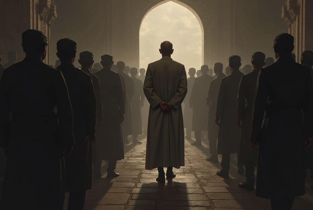 5. Execution Scene: Image Concept: A solemn, respectful depiction of ...