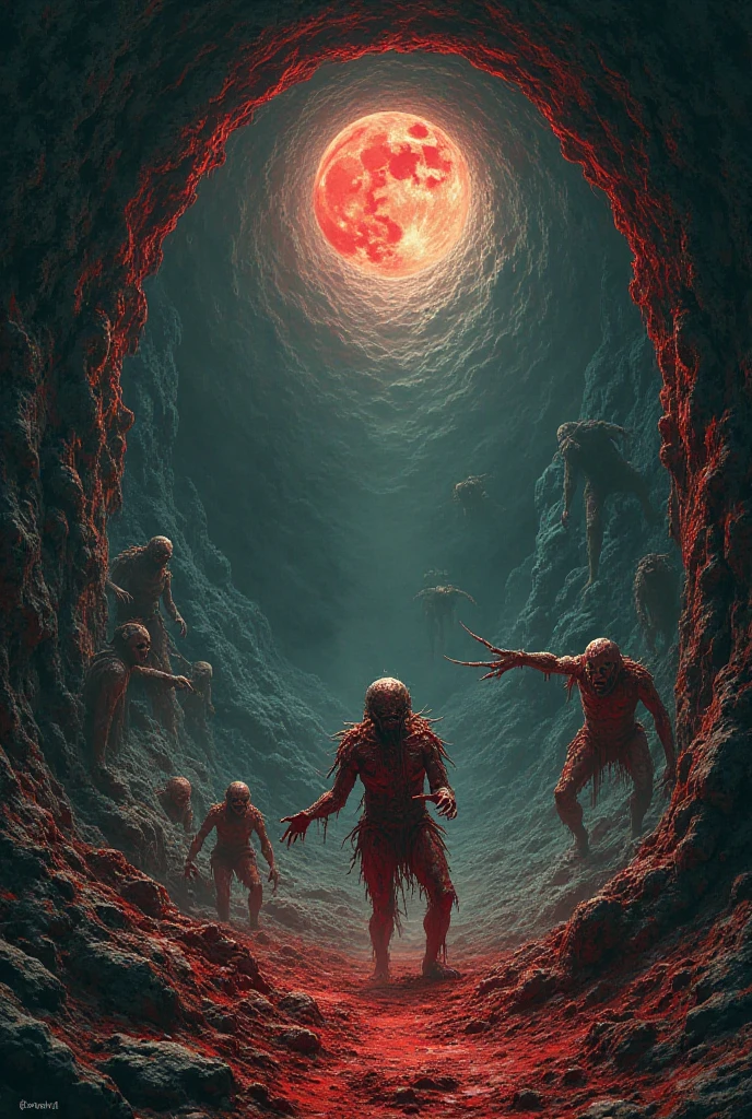Are part of A hell made in a vortex with a view from above. Creatures ...