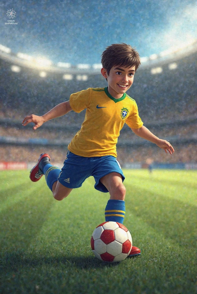 Andra uma vez, in the grand stadium, an exciting match between Brazil ...