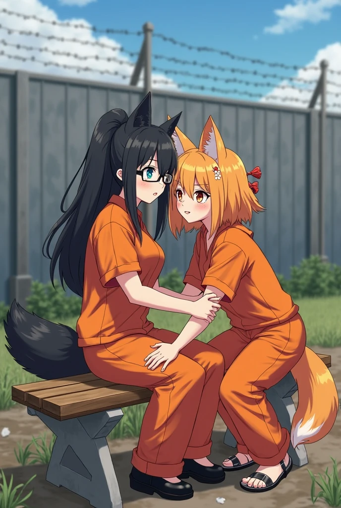 High quality walkers, cute, beautiful, Two inmate ren sat on wooden ...
