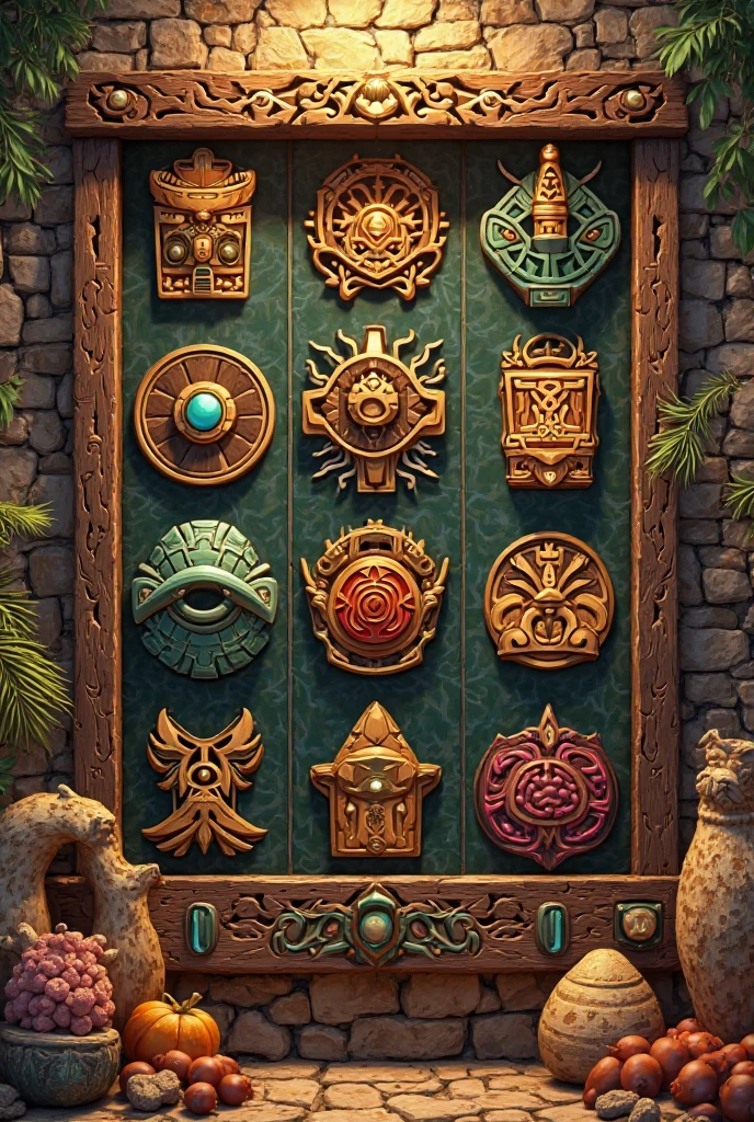 Produces an African style UI image，Emphasize 3D，Hand-drawn，completed ...