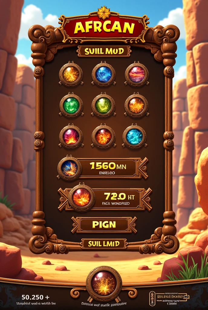 Generate an African UI image，Emphasize 2D ,Hand-painted feel - SeaArt AI