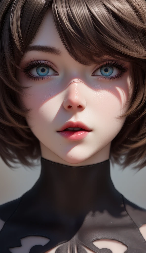 Detailed face, detailed eyes, clear skin, clear eyes, green eyes ...