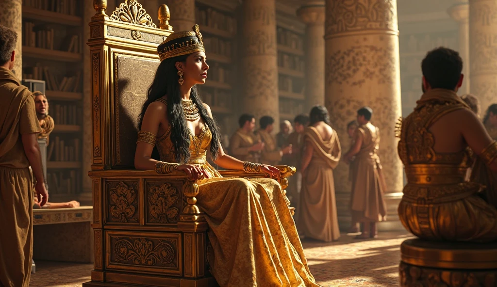 Realictic, cinematic, high contrast Ancient Egypt Queen ????????? VII ...