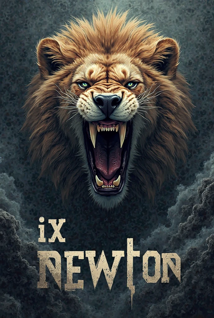 Fierceful and growling banner that has "IX - NEWTON" in the middle ...