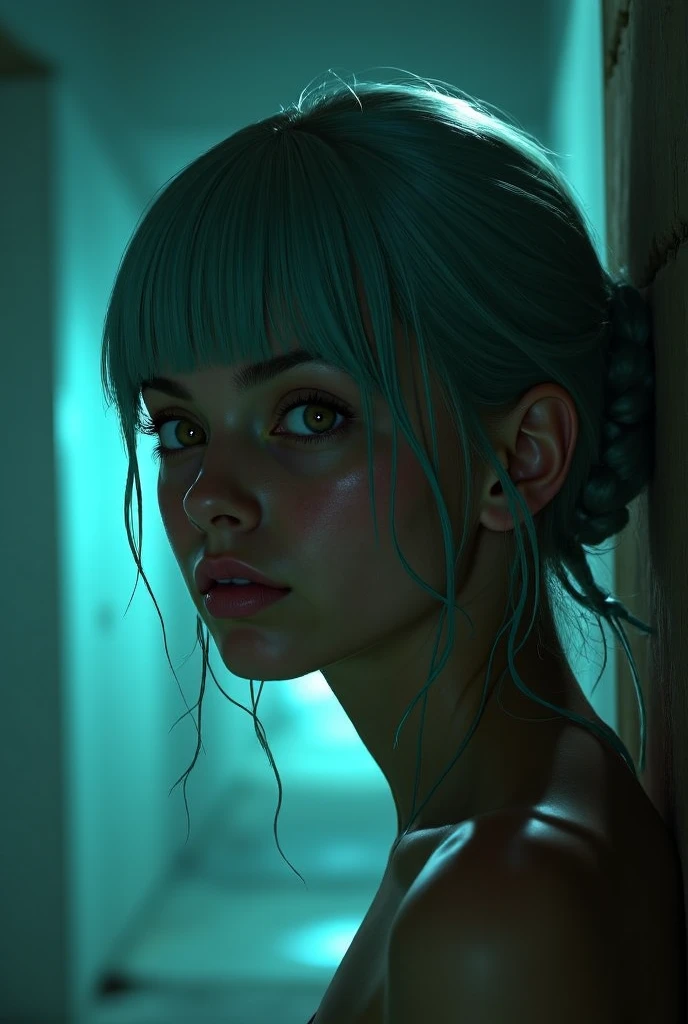 ((Suspense scene ((Art conmceptuel)), corridor of an abandoned mansion ...