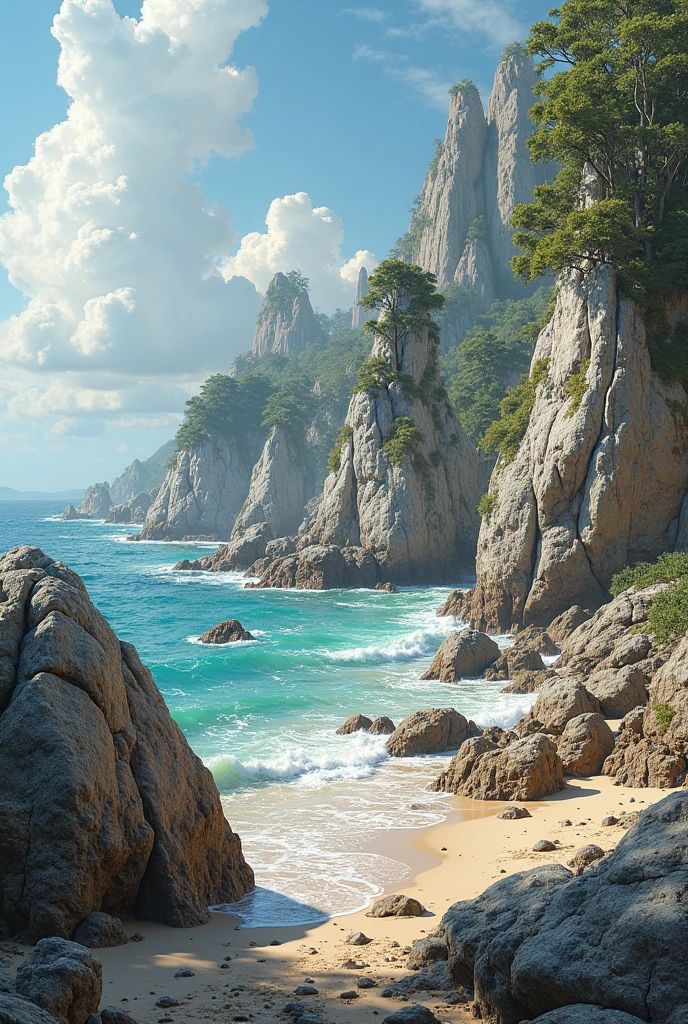 Different types of seashore rock - SeaArt AI