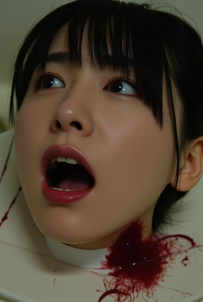 A beautiful young woman's disembodied head, decapitated head - SeaArt AI