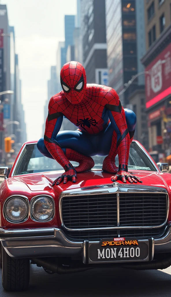 Spider man with car - SeaArt AI