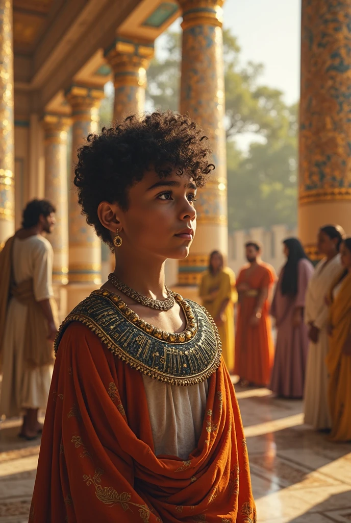 Moses is adopted by Princess Bithiah and grows up like a prince - SeaArt AI