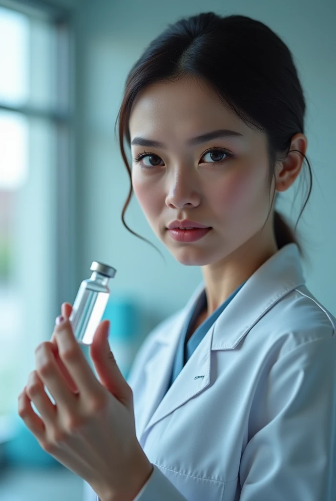 Dextrose in hand of a women - SeaArt AI