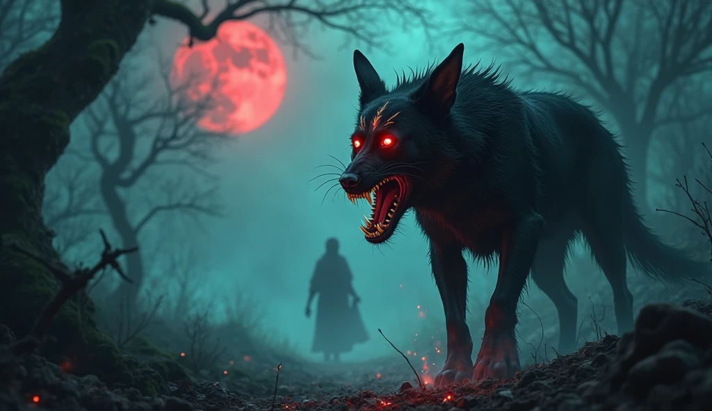 Thumbnail Concept: The Cursed Demon Dog (Subject on Right Side for Text ...